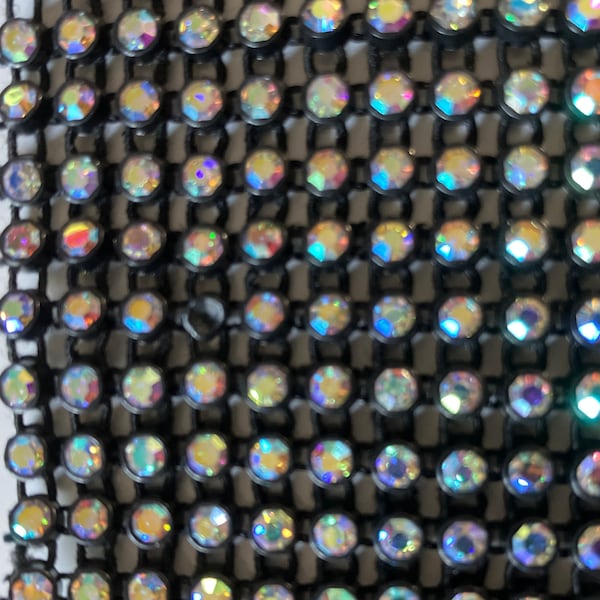 Stretchable Rhinestone Fabric I Crystal Mesh Fabric I Elastic Bling ...