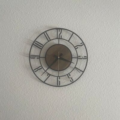 Black Rectangle Metal Wall Clock, Modern Large Wall Clock, Oversize ...