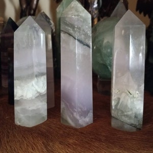 Druzy White Agate Towers | Etsy