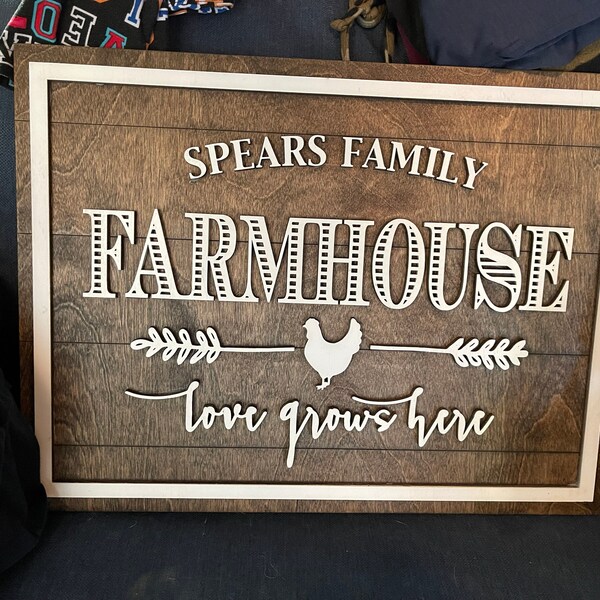Customized Farm House Sign, Family Farm House, Farmhouse Decor, Lake ...