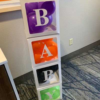 Gold Trim Translucent Baby Block Boxes Baby Block Boxes Baby - Etsy