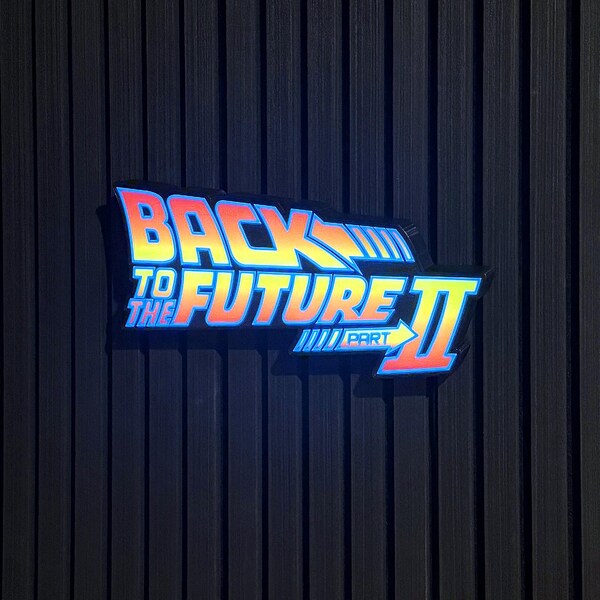 Back to the Future 2 (BTTF 2) Logo LED Lightbox | Fully Dimmable ...