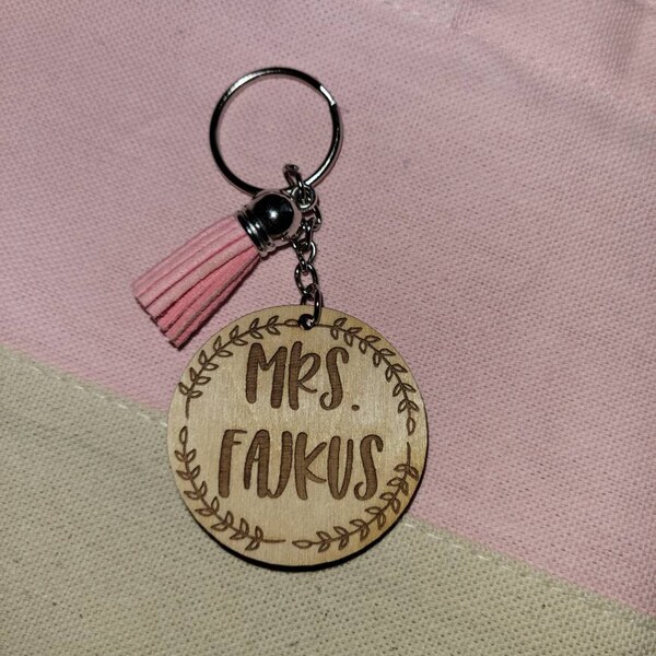 Personalized Teacher Key Chains , Coach Key Chains , Custom Wooden ...