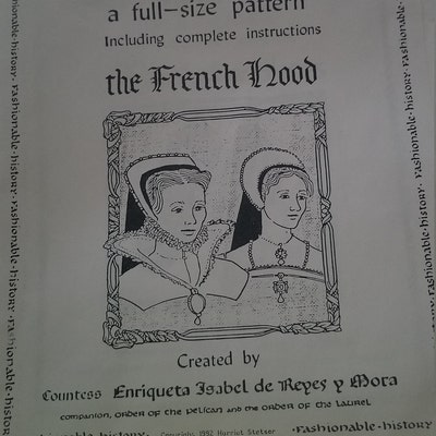 Tudor Elizabethan Flat Cap Pattern by Queta's Closet Pat. No.107 - Etsy