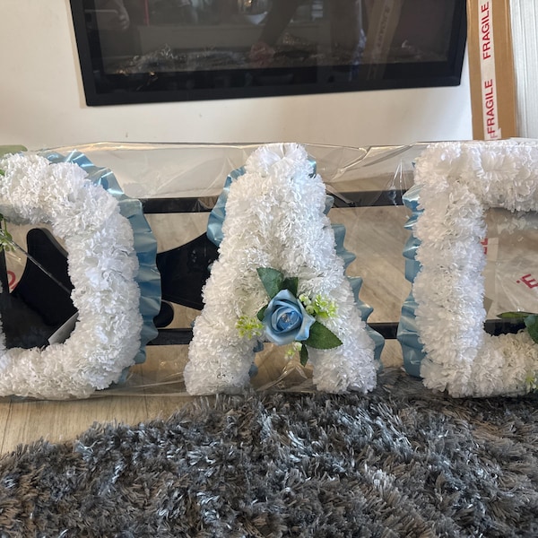 MUM NAN Artificial Silk Funeral Tribute Package Any 3 Letter Name ...