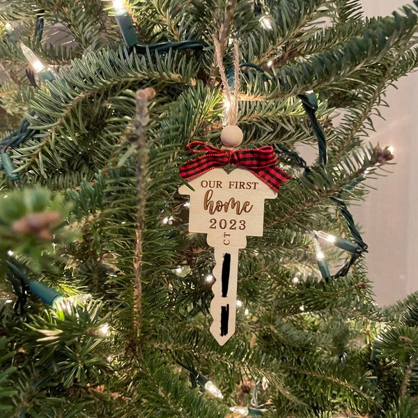 Our First Home Christmas Wooden Engraved Ornament 2026 | My First Home ...