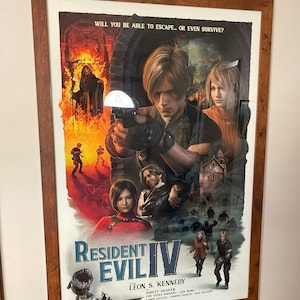 RESIDENT EVIL 2 REMAKE Game Poster Game Art Horror Game Print Room ...