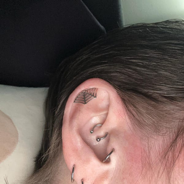 Spider Web Earring Gothic Jewelry • Cartilage Helix Piercing 20G 18G ...