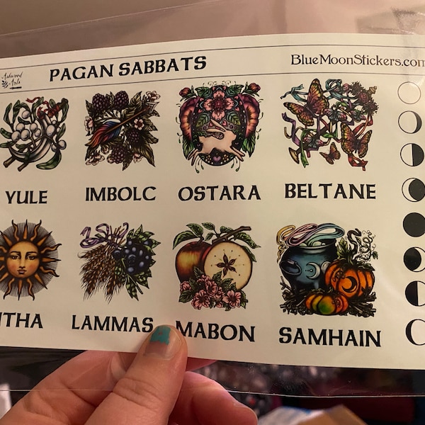 Pagan Sabbats Wheel of the Year Stickers Ashwood Arts - Etsy