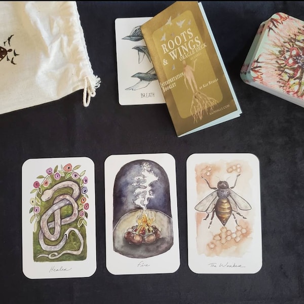 Roots & Wings Oracle Deck 63 Cards by Kat Ryalls | Oracle Card Deck - Etsy
