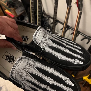 Skeleton Feet Vans Slip on Shoes for Men and Women - Etsy