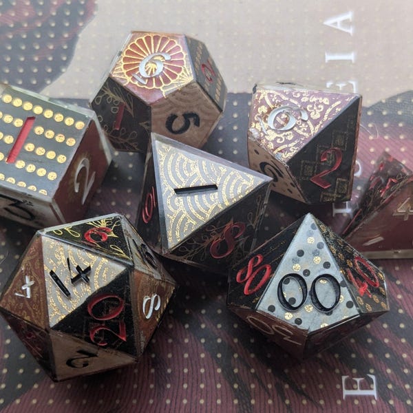 Patchwork Circus - Dnd Single D20 - Sharp Edge Polyhedral Handmade ...