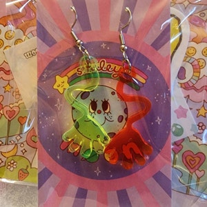 Sticky Hand Acrylic Earrings, Laser Cut Acrylic Earrings, 90s Inspired ...