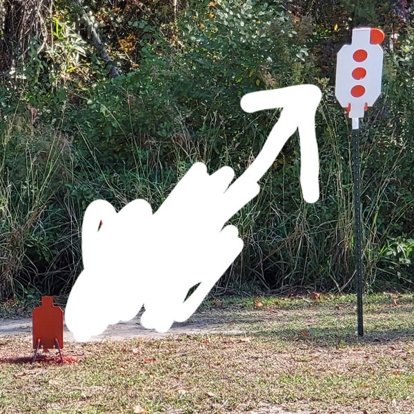 Magnum Target 5 Tall IDPA NRA Knock-over Steel Shooting Targets 3/8 ...
