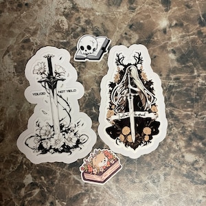 Fourth Wing Chibi Dragons Sticker Tairn Sgaeyl Andarna and - Etsy