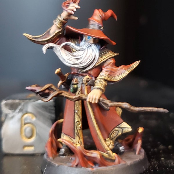 Mage Miniature Wizard Mini Sorcerer Dungeons and Dragons Mini RPG ...