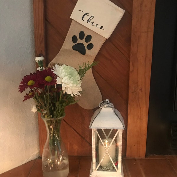 Personalized Burlap Christmas Stockings / Jute Christmas Farmhouse ...