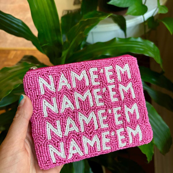 Preppy Coin Purse Beaded Bag Custom Purse Beaded Wallet Coin Pouch ...