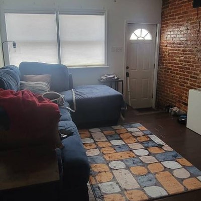 Yellow and Black Mid Century Modern Rug, Scandinavian Style, Living ...