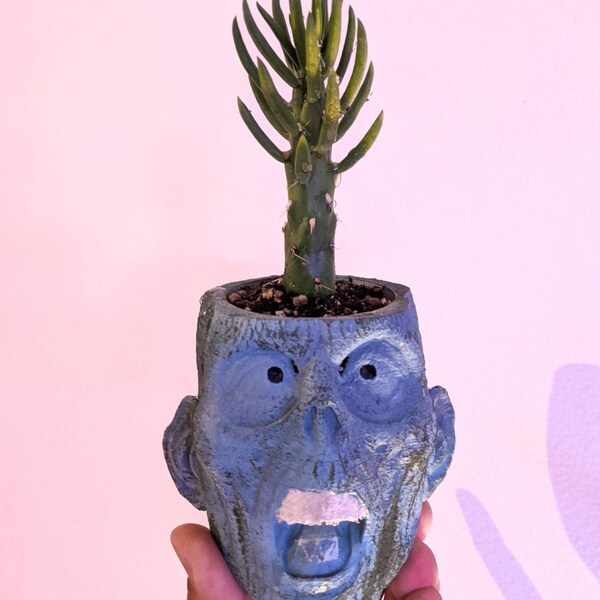 Zombie Planter, 3D Printed, for Succulents, Cacti or Stationary Desk ...