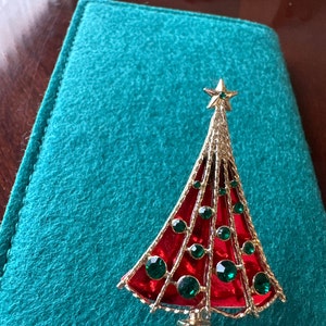 Cristobal London Art Deco Design Spiderwebs Christmas Tree Pin, Vintage ...