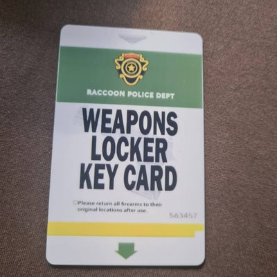 Resident Evil Red & Blue Gate System Key Card Raccoon City Police ...