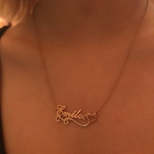 Word Necklace Custom Word Necklace Personalized Words | Etsy