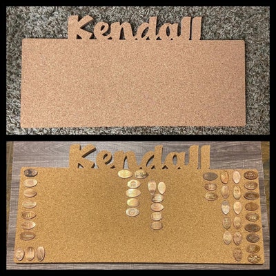 Personalized Cork Board With Name, Cork Board Letters, Personalized ...