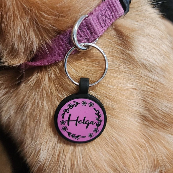 Custom Pet AirTag Collar Holder,dog Name Tag,airtag Cat Collar,silicone ...