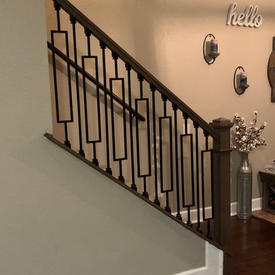 Satin Black Wrought Iron Balusters Square Liberty Series - Etsy