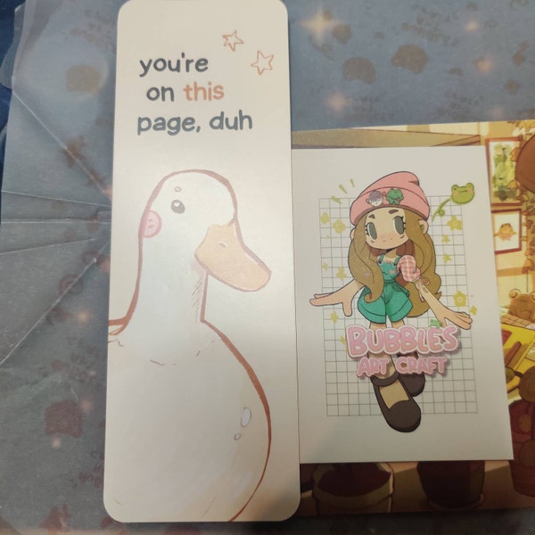 Duck Bookmark | You're on This Page | Cute Bookmark | Double Printed ...