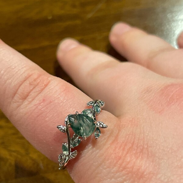 Oval Cut Alexandrite Engagement Ring Black Gold Promise Ring Leaf ...