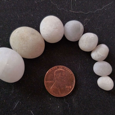 Maine Quartz Beach Stones 5 Pieces Smooth & Rounded White Quartz Stones ...