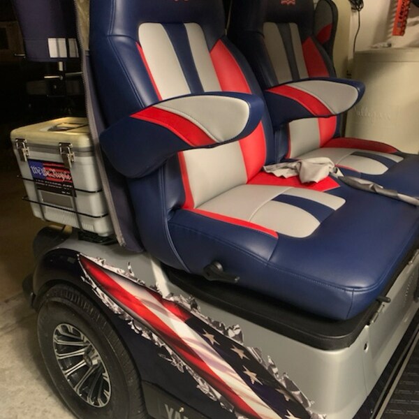 Golf Cart Tropical Palm Tree 18 Center Hood and Under Seat Graphics Set ...