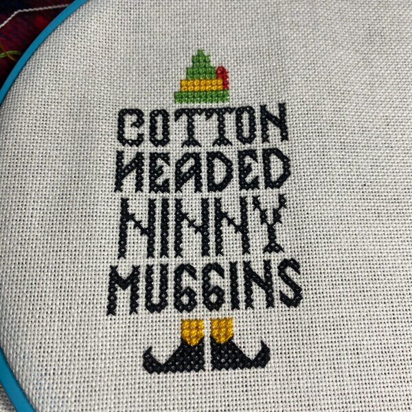Buddy the Elf Cotton Headed Ninny Muggins Christmas Ornament Cross ...
