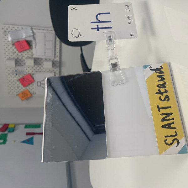 Large Horizontal SLANT Stand With Half Mirror (item # 007) - Etsy