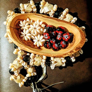 Hawaiian Koa Seed Lei Necklace Ipil Ipil Seed Lei BROWN Kukui Lei ...