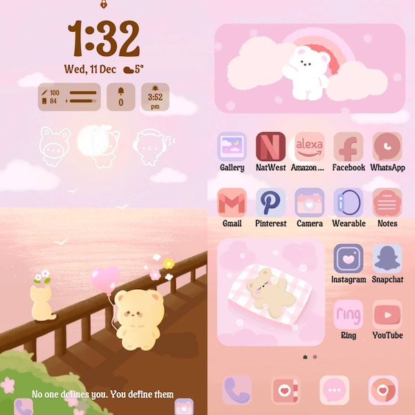 Cute Bear Icons | Cute Icons Pack | Brown Icons Pack | Minimalist Phone ...
