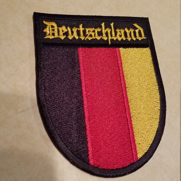 German Deutschland Patch - Iron on or Sew on - 100% Embroidered - Etsy