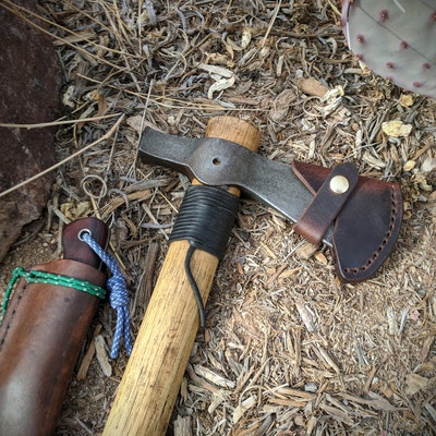 Handmade Leather Sheath for Cold Steel Trail Hawk Tomahawk Axe Hatchet ...