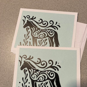 Artsy Pawing Horse hbd Card - Etsy