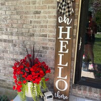 Oh Hello There Porch Sign Porch Welcome Sign Vertical - Etsy Canada