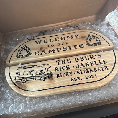 Custom Camping Sign Custom RV Sign Custom Camp Decor Sign Personalized ...