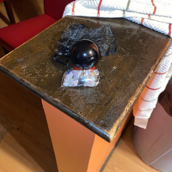 Black Obsidian Sphere Crystal Ball Orb Scrying Divination Witchcraft ...