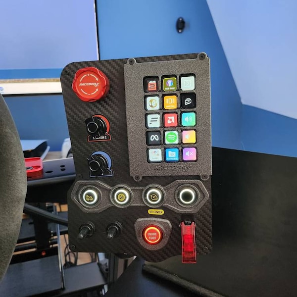 Carbon Fiber GT3-PRO Sim Racing Button Box With RGB & LCD Display ...