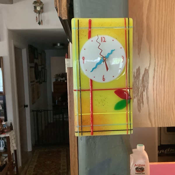 Tiffany Series Medium Glass Wall Clock - Etsy