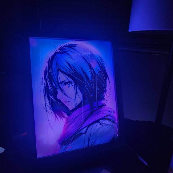 Kaiju No.8 Light Box / RGB LED Frame / Kaiju Led Art, Anime Led Light ...