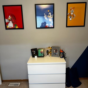 Video Game Characters Digital Wall Art, Color Splash Wall Decor, Gaming ...