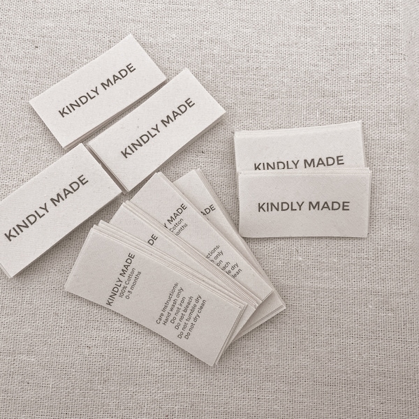 Organic Cotton Name Labels - Sew on Name Tags (clothing Labels) for ...
