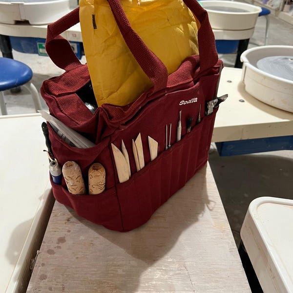 Graphite Soolla® Studio Bag, 1 Pottery Tool Bag & Art Supplies ...